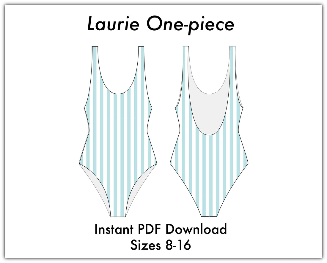 Swimsuit Sewing Pattern | PDF One-piece Sewing Pattern sizes 8-16 | La ...